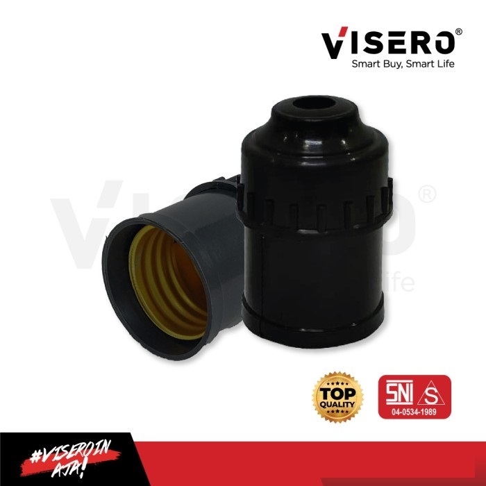 Jual FITTING LAMPU GANTUNG / FITTING COLOK KAKI 2 E27 BAHAN ABS-BAKE LITE ASLI VISERO PREMIUM ...