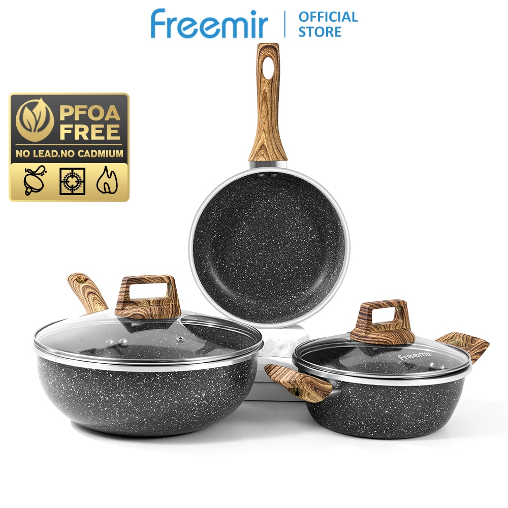 Jual [OFFICIAL MALL] freemir Set 5 Pcs Wajan Panci Granit 26/20/20 Cm ...