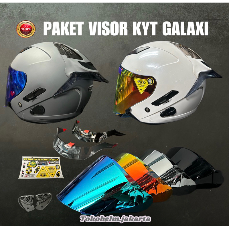 Jual Kaca Helm KYT Galaxi Visor open venom FLAT kyt Galaxi (visor ...