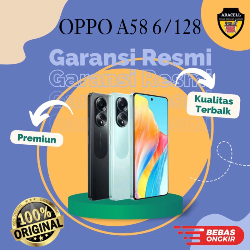 Jual Oppo A58 8/128 & 6/128 New Segel Garansi Resmi Oppo | Shopee Indonesia