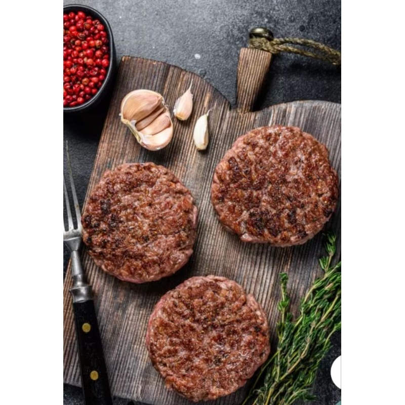 Jual Beef Patty Burger Homemade isi 3 @100gr atau isi 5 @60gr | Shopee ...