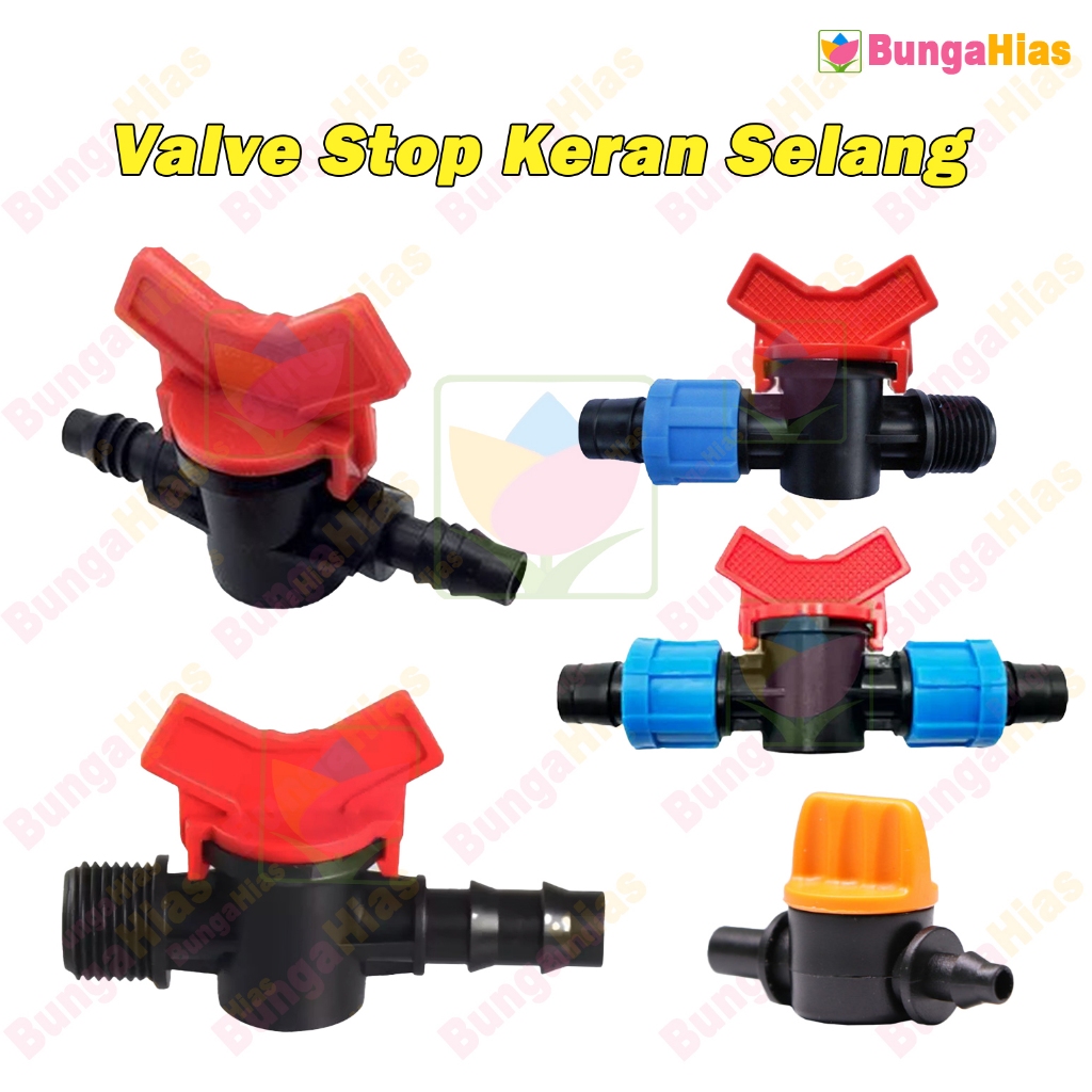 Jual Valve Selang 7 11 16 20 25 mm Ke 1/2 3/4 Inch Drat Male Stop Kran Air Drip Tape Hidroponik ...