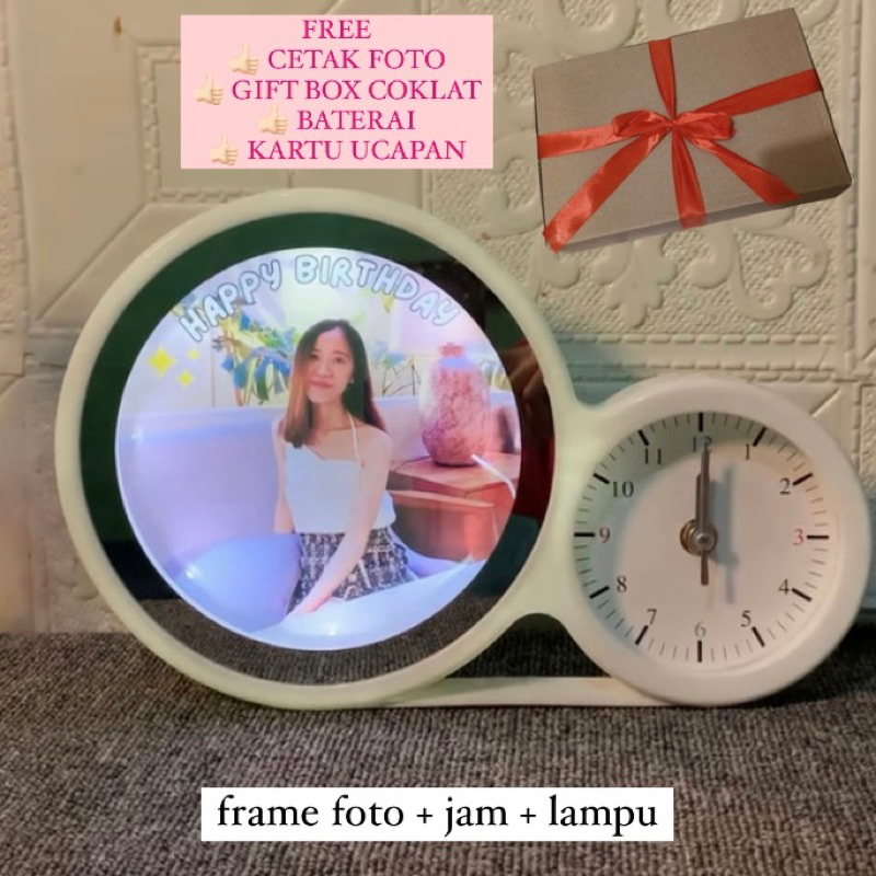 Jual Cermin magic dengan foto jam - gift box cermin ajaib - kaca makeup ...