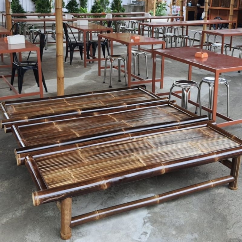 Jual Meja Bambu Hitam, meja bambu 175 cm x 60 cm | Shopee Indonesia