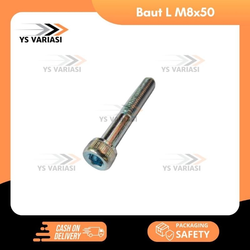 Jual BAUT L M8x50 PUTIH GALVANIS | Shopee Indonesia
