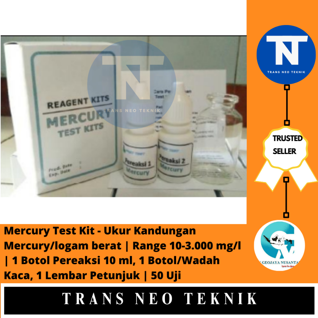Jual Mercury Test Kit - Ukur Kandungan Mercury/logam berat | Range 10-3 ...