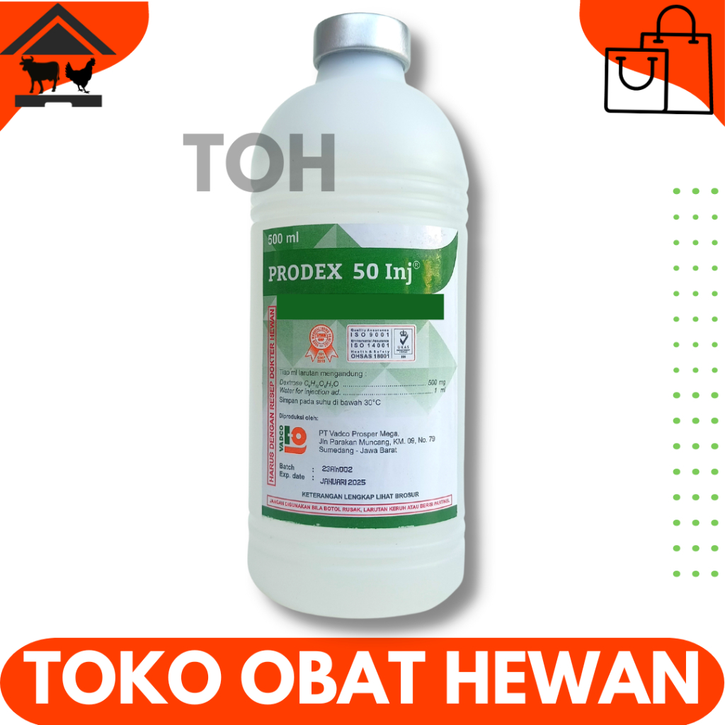 Jual PRO DEX INJ 500ML VADCO - Dextrose Hewan Energy Instan untuk ...
