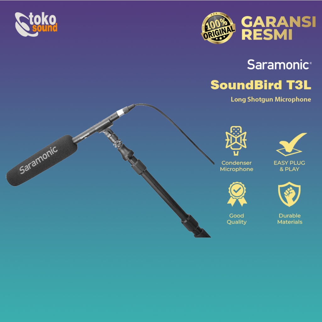 Jual Saramonic SoundBird T3L - Long Shotgun Microphone | Shopee Indonesia