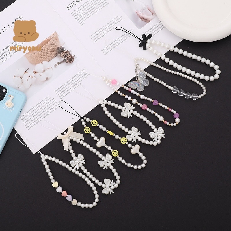 Jual Gantungan Manik Manik Gantungan Hp Mutiara Manik Keychain Phone ...