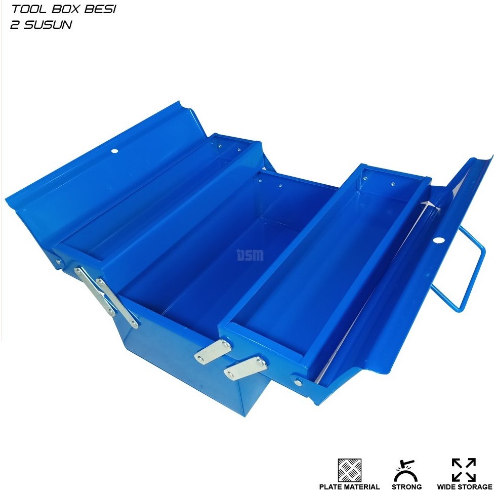 Jual Tool Box Besi KENMATER Dua Susun UK 35 X 20 X 16 CM / Tempat Kunci ...
