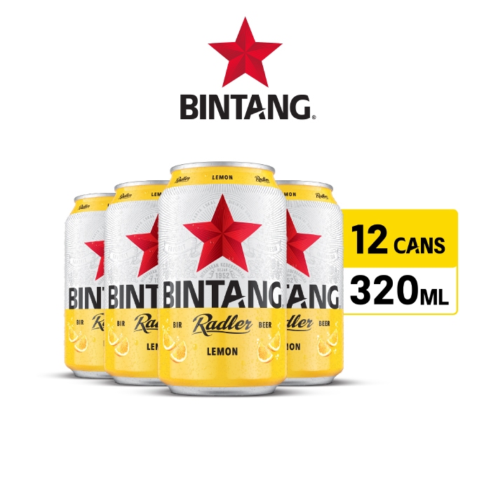Jual Bintang Radler Lemon Can 320ml x 12 Cans | Shopee Indonesia