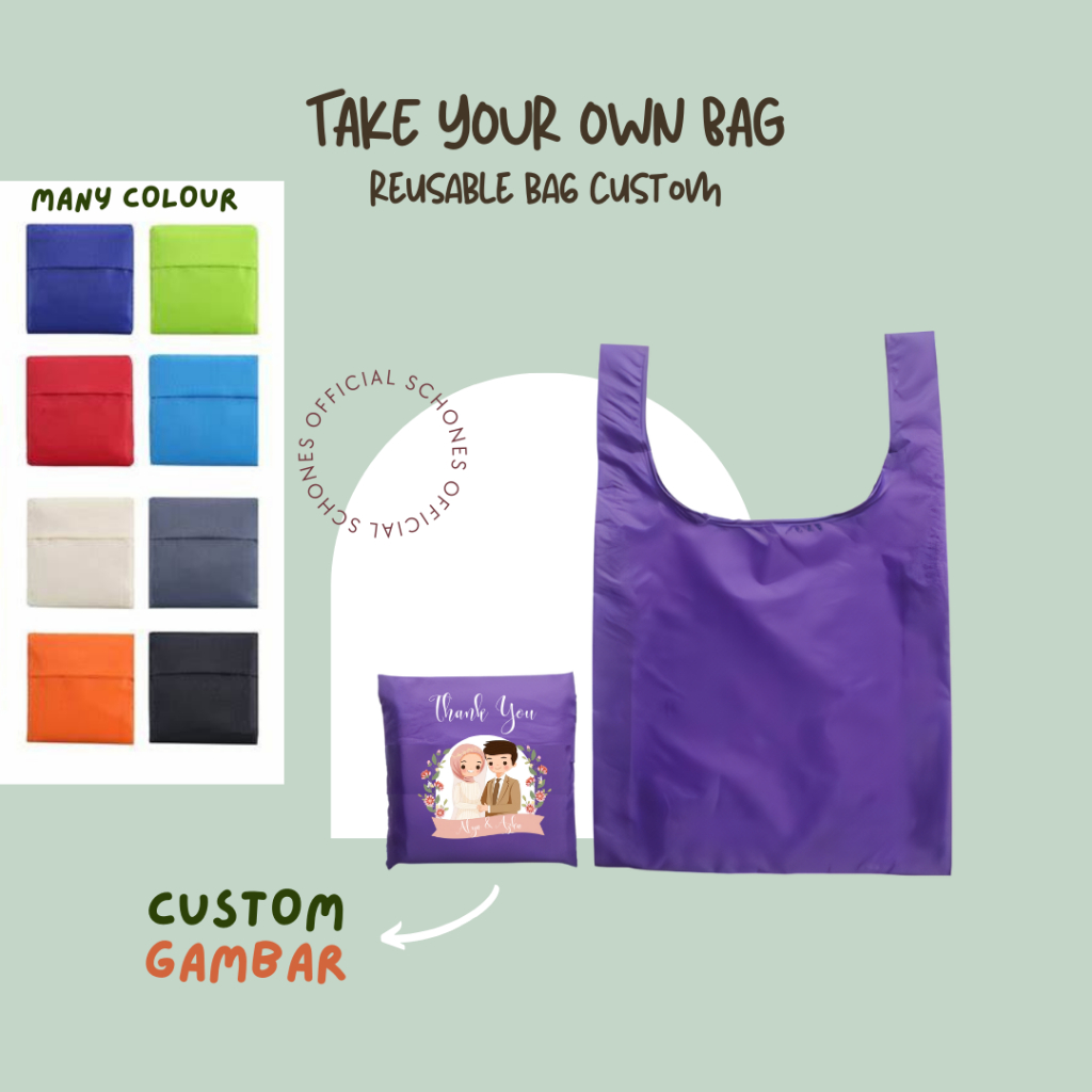 Jual Shopping Bag Custom/ Tas Belanja Lipat Reusable / Souvenir ...