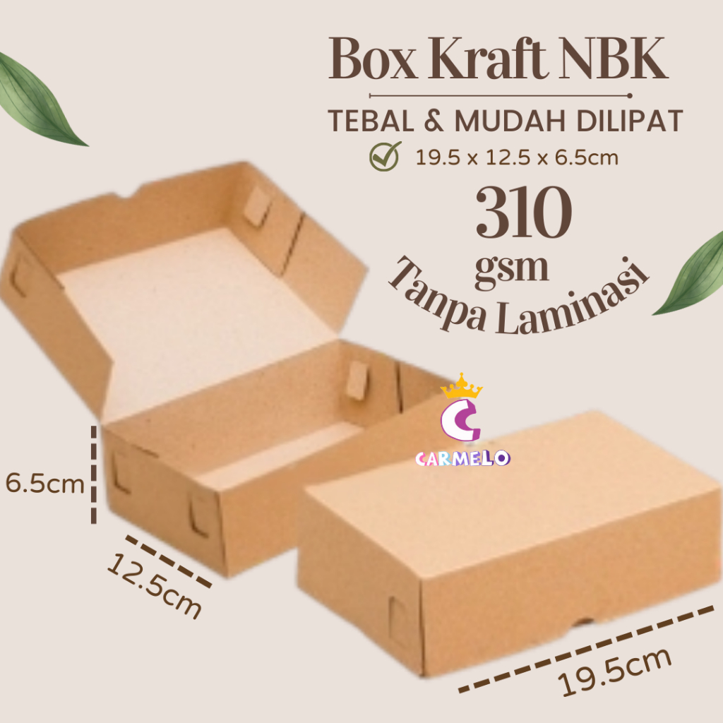 Jual kardus coklat dos kraft NBK NORMAL TUTUP PENUH kue jajan roti ...