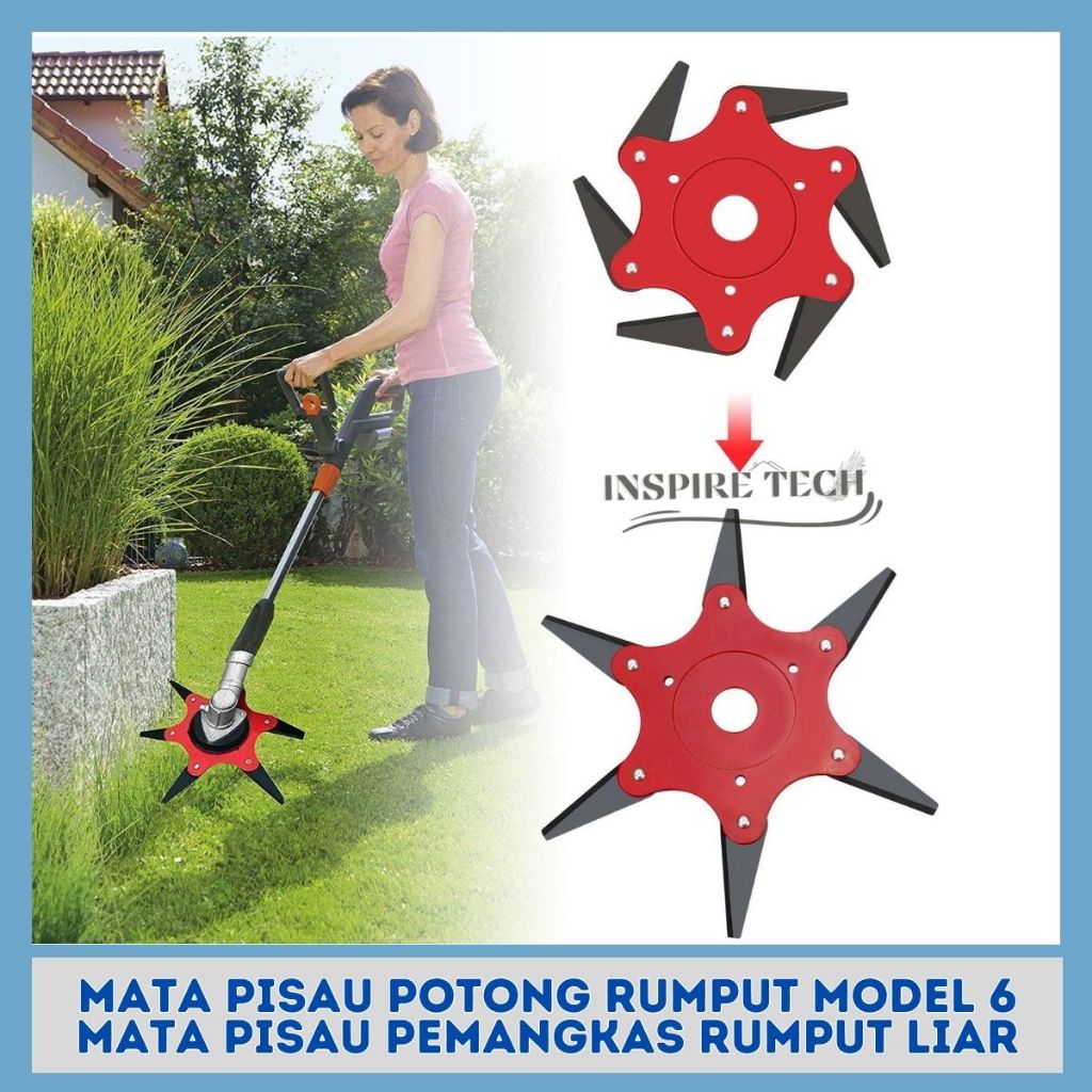 Jual Mata Pisau Potong Rumput Model 6 Mata Pisau Pemangkas Rumput Liar ...