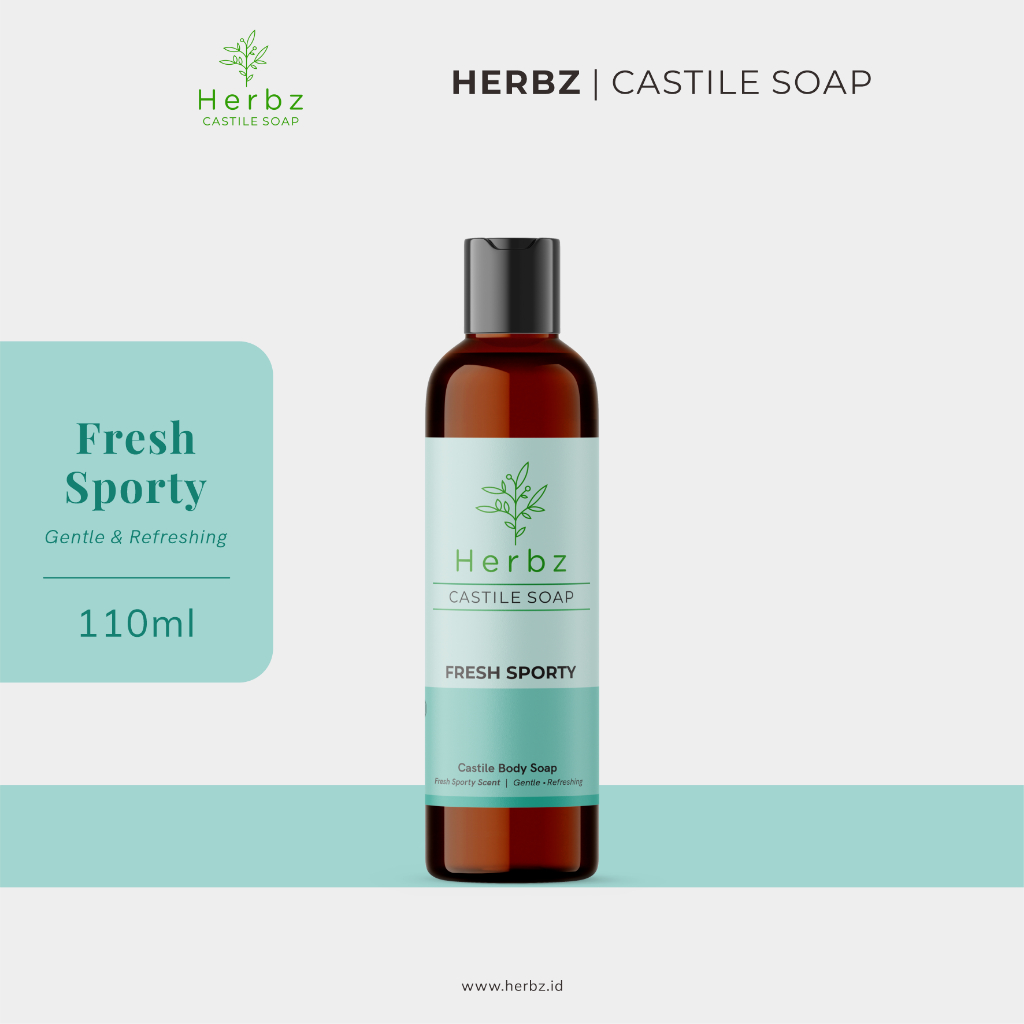 Jual Castile Soap HERBZ FRESH SPORTY 110ml - Sabun Castile Lebih Sehat ...