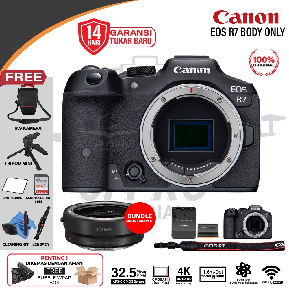 Jual Canon EOS R7 Body Only Mirrorless Camera EOS R 7 BO Garansi Distri ...