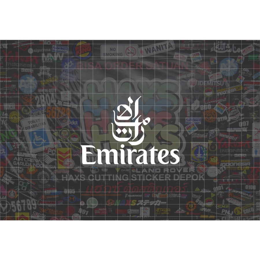 Jual Cutting Sticker Emirates Ukuran 8 Cm Untuk Motor Mobil V1 | Shopee ...