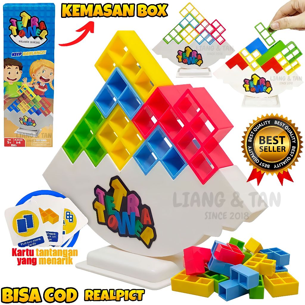Jual ( BISA COD ) PROMO Mainan Edukatif Anak Balancing Block Tetris ...