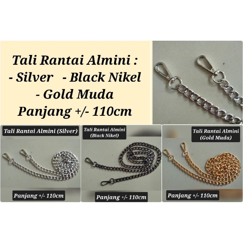 Jual Tali Rantai Almini (+/- 110cm) | Shopee Indonesia