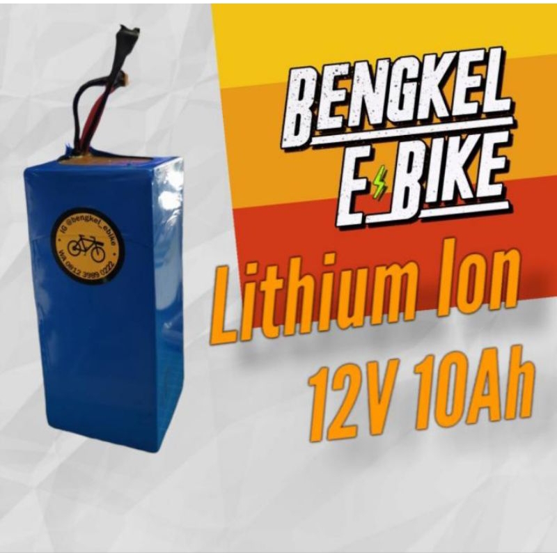 Jual Baterai Litium ion 12V 10Ah battery spd listrik power bank Li ion ...