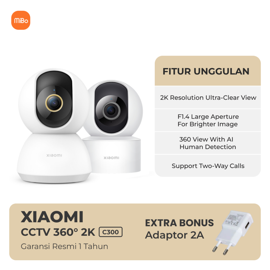 Jual Xiaomi Mi 360° Home Security Camera 2K C300 CCTV Smart Camera C300 ...
