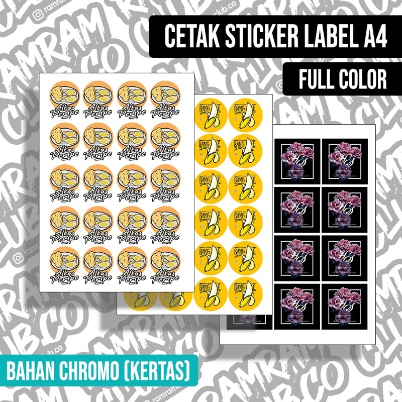 Jual CETAK STICKER LABEL CETAK STIKER LABEL KERTAS A4 | Shopee Indonesia
