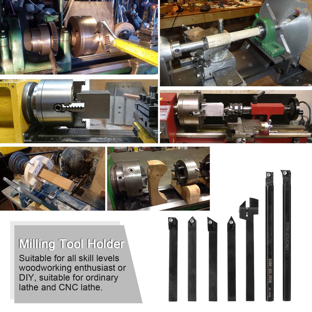 Jual RB CNC Turning Tool Holder Bubut Luar Dalam 10mm 7 Pcs Carbide ...