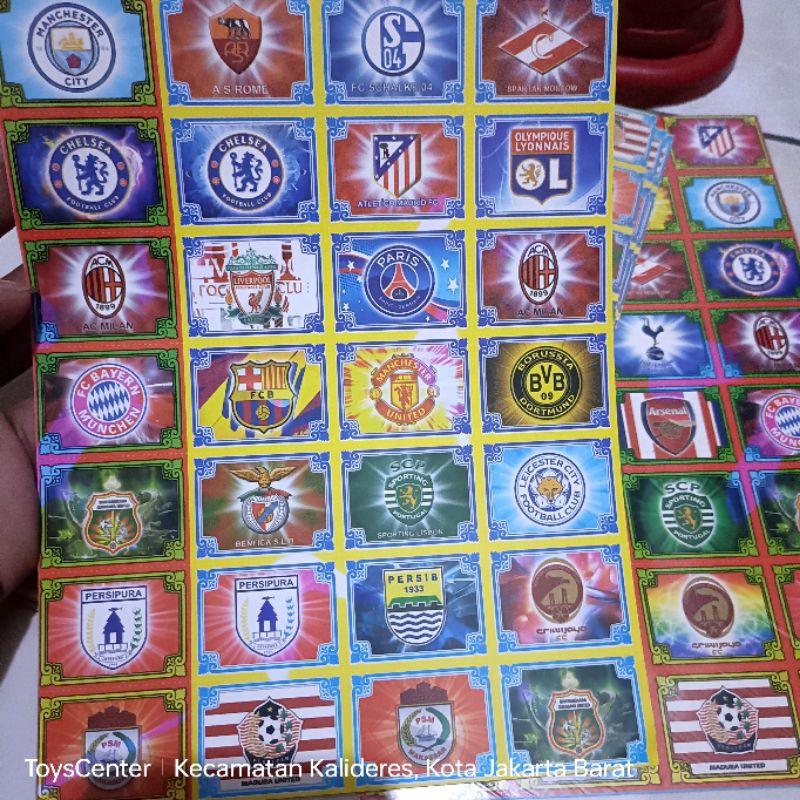 Jual 10Lembar mainan stiker club bola (320 kotak) | Shopee Indonesia