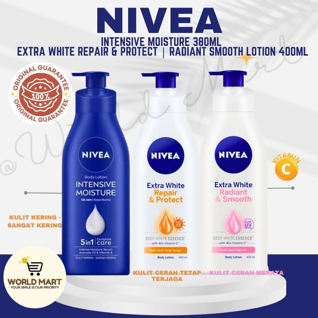 Jual Nivea Body Lotion Intensive Moisture 380 ml | Repair Protect 400ml | Shopee Indonesia