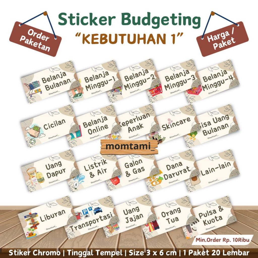 Jual Stiker Dompet Budgeting 20 pcs size 3 x 6 cm | Shopee Indonesia