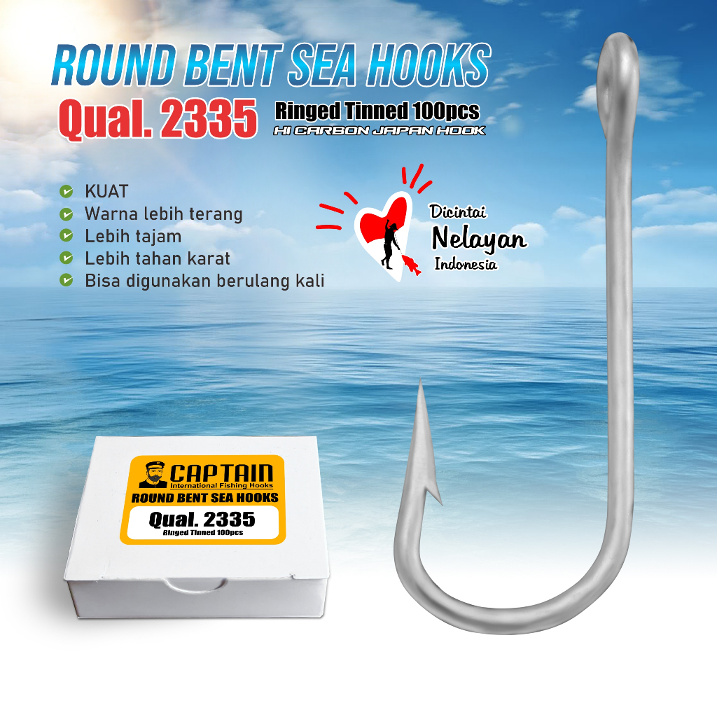 Jual Hook/ Kail Pancing - Captain 2335, Round Bent Sea, KAIL DENGAN ...