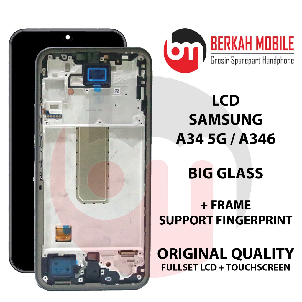 Jual LCD Samsung A34 5G / A346 OLED + FRAME Fingerprint ON Original 100 ...