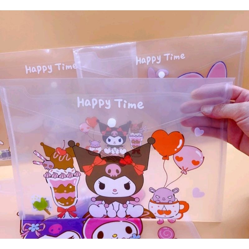 Jual map plastik A4 sanrio,map file A4,map file sanrio,map penyimpanan ...