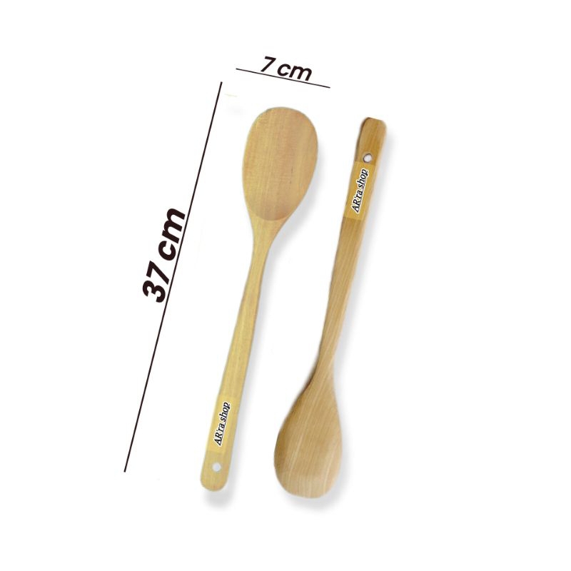 Jual irus kayu sedang/spatula bahan kayu murah | Shopee Indonesia