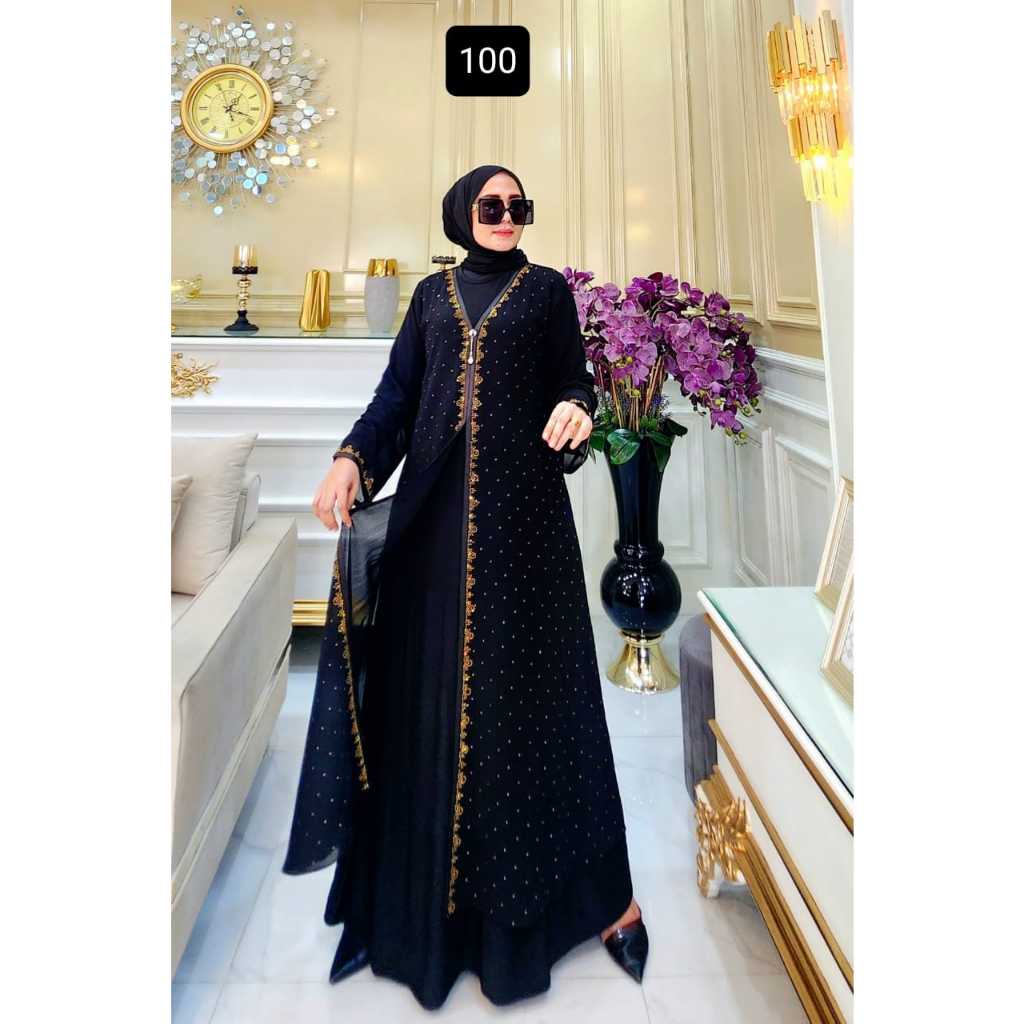 Jual abaya premium terbaru gamis hikmat 100 | Shopee Indonesia