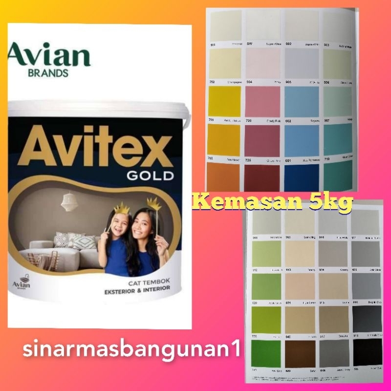 Jual cat avitex gold,cat tembok interior dan eksterior avitex gold 5kg ...