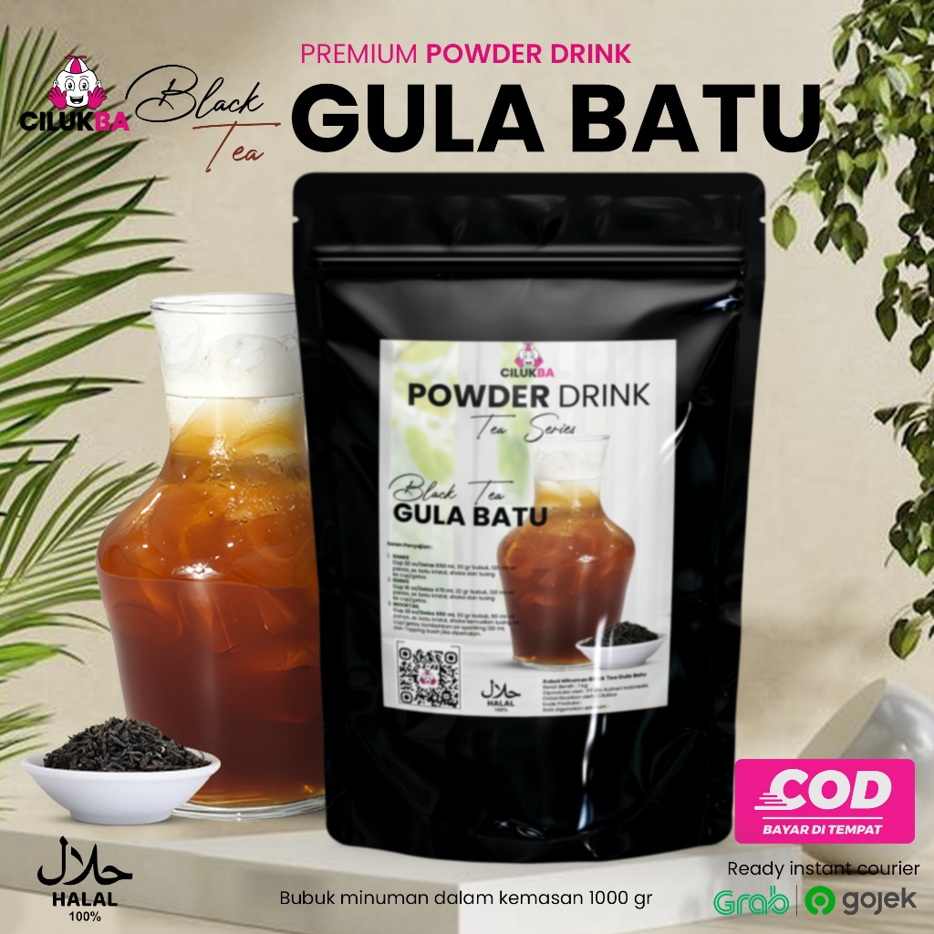 Jual Cilukba Bubuk Minuman Premium Rasa Black Tea Gula Batu (1kg ...