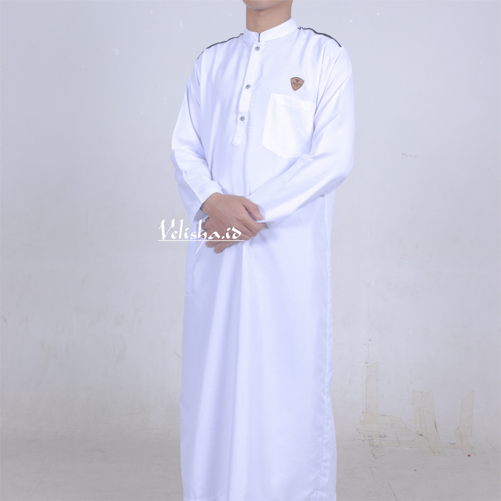 Jual Baju Jubah Gamis Muslim Pria Dewasa Remaja Lengan Panjang Model Kancing - Gamis Laki ...