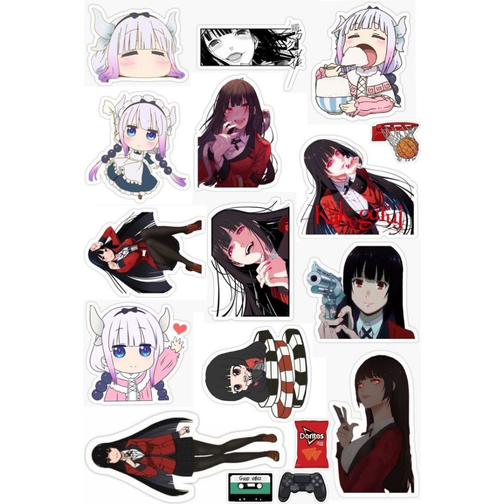 Jual Kakegurui Sticker Anime Manga stiker cute aesthetic | Shopee Indonesia