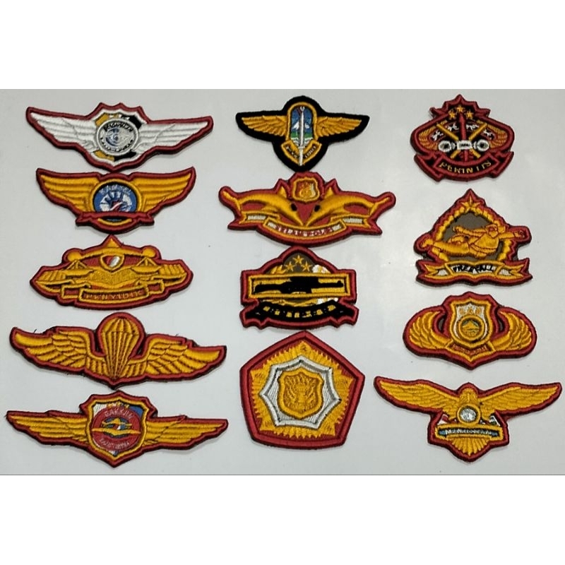 Jual bordir satuan timbul macam macam wing kesatuan polri | Shopee ...