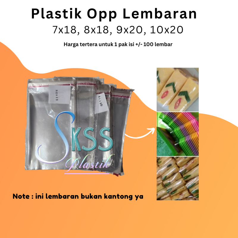 Jual Plastik Opp One Sheet Lembaran Kue Basah Lapis Risoles 7x18 8x18 ...
