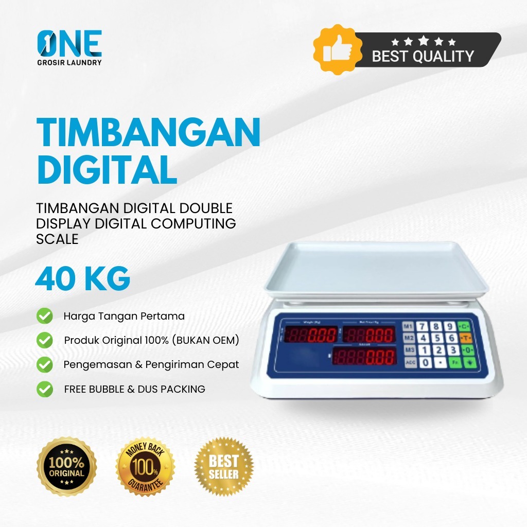 Jual Timbangan Digital 40 Kg / Timbangan Laundry / Timbangan Buah / Timbangan Murah | Shopee ...