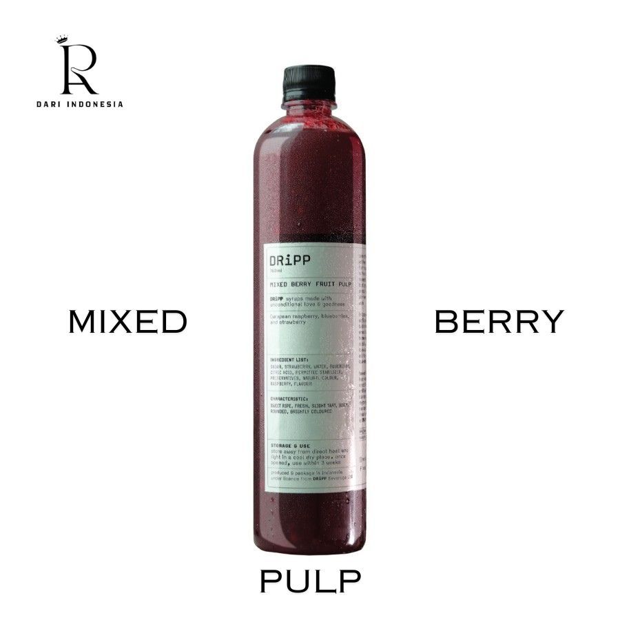 Jual DRIPP - Minuman Sirup Mixed Berry Fruit Pulp 760 ml | Shopee Indonesia