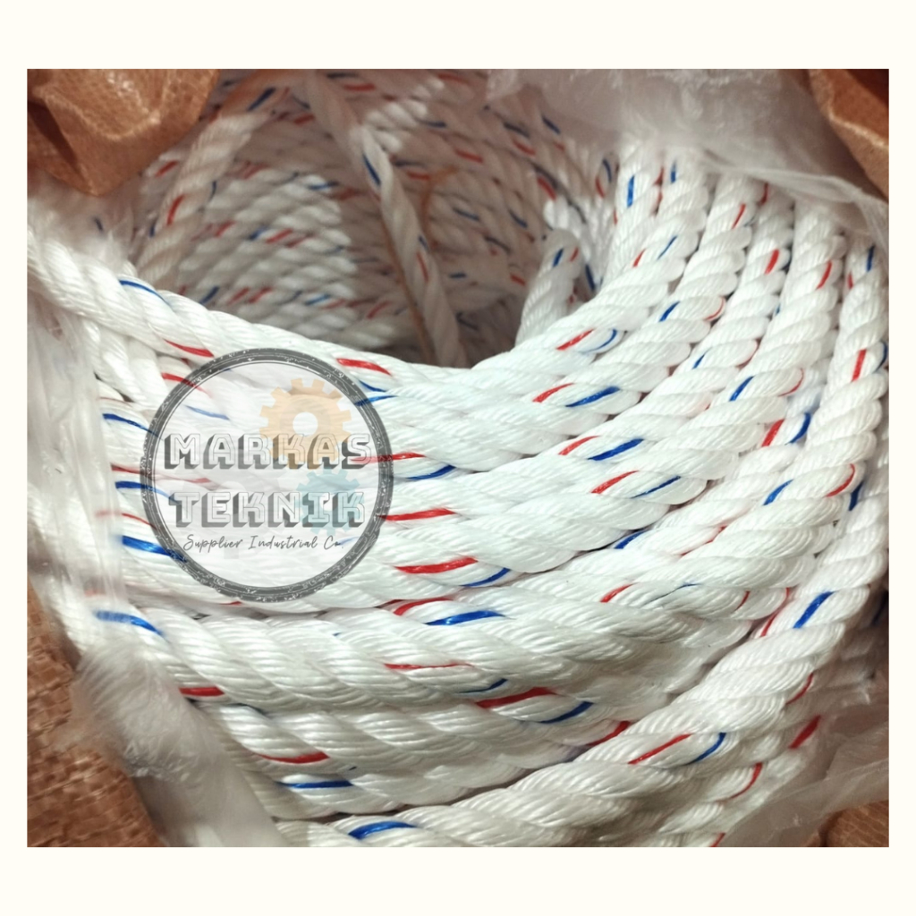 Jual TALI TAMBANG PP 16mm Garis Biru Merah / TAMBANG PP 16 MM ( per ...