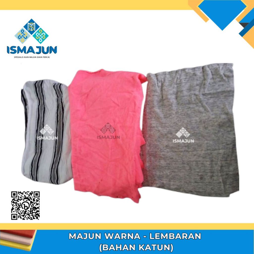 Jual KAIN MAJUN WARNA - UKURAN JUMBO TANPA JAHITAN (1 kg) | Shopee ...