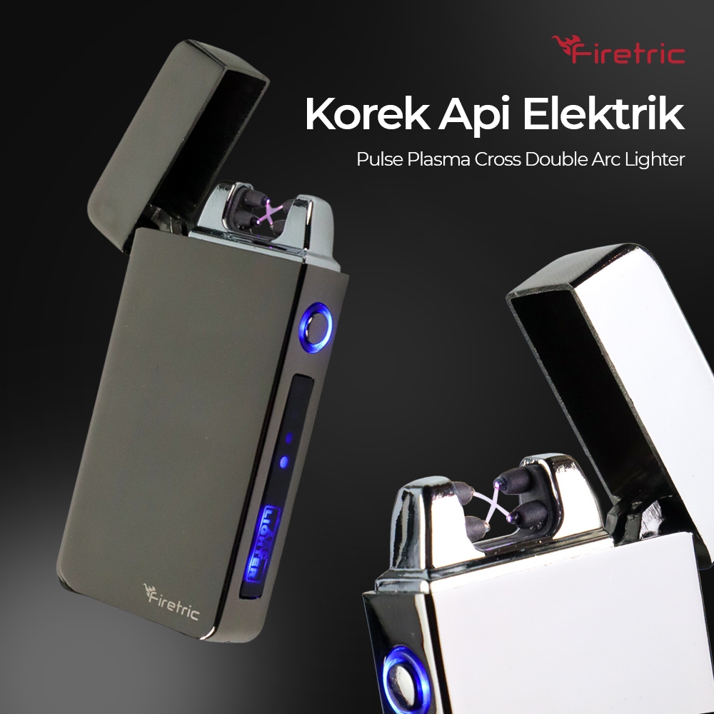 Jual Firetric Korek Api Elektrik Pulse Plasma Cross Double Arc Lighter ...