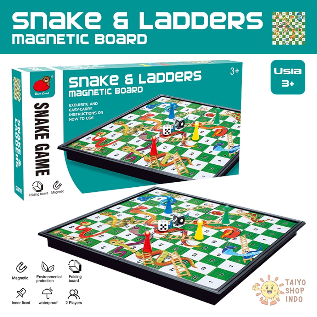 Jual TAIYO Mainan Anak Snake & Ladders Magnetic Board Game Ular Tangga ...