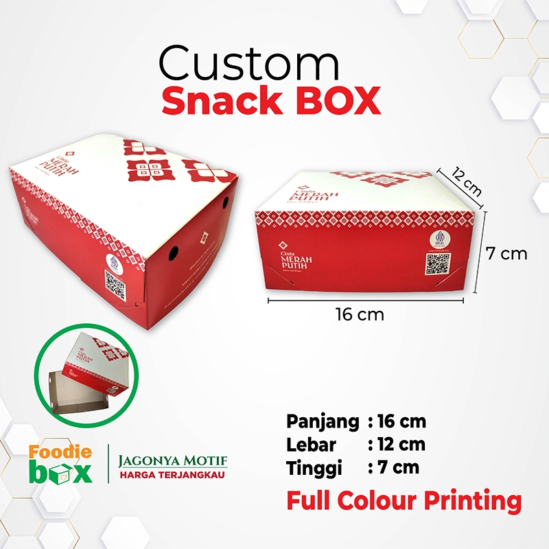 Jual Dus Snack Box Roti 16x12 Custom | Dus Makanan Custom Bahan Duplek ...