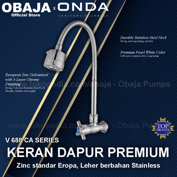 Jual Onda Kran Dapur V 688 CA / Kran Cuci Piring Model Angsa V 688 CA ...