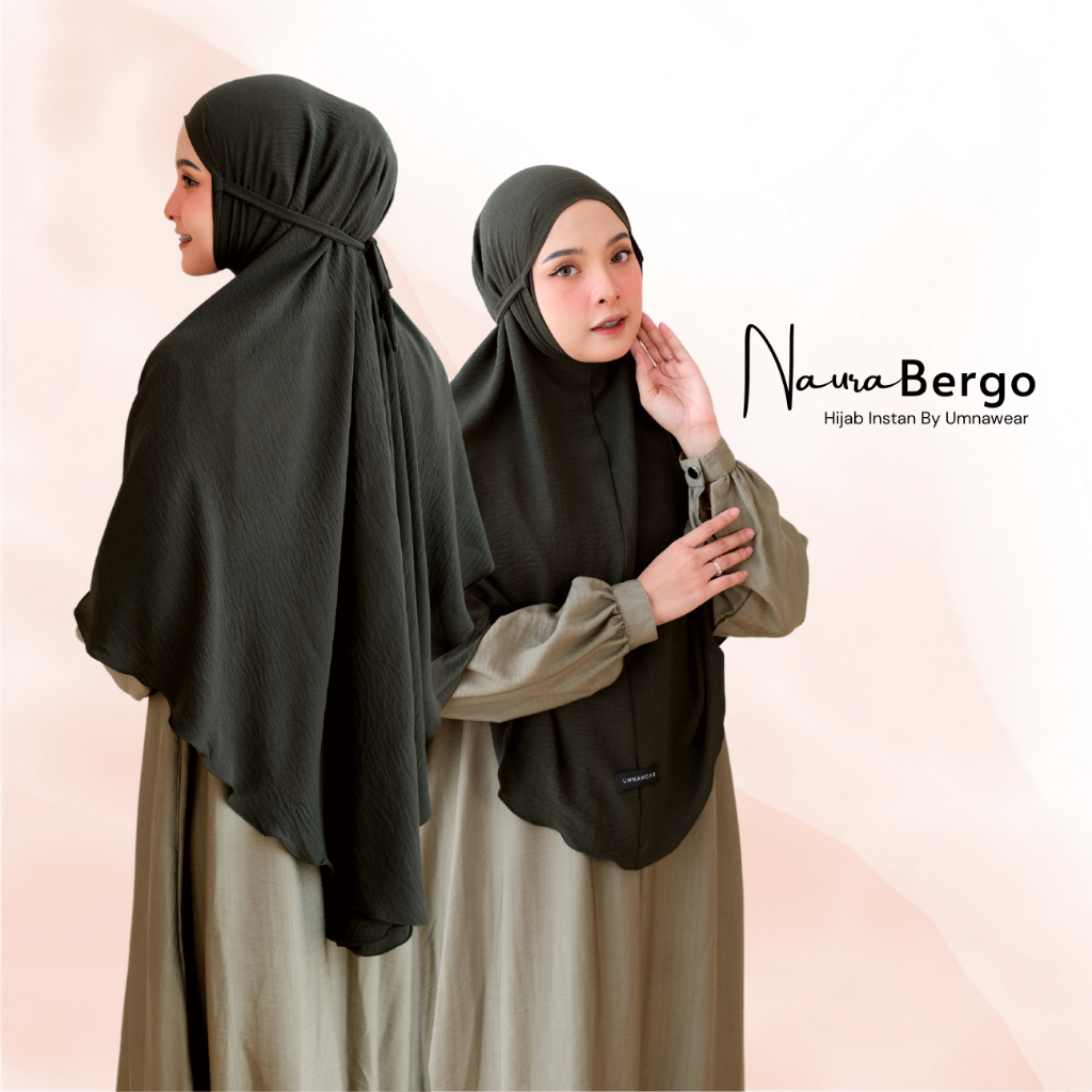 Jual Naura Hijab Bergo Instan Crinkle Airflow Syari | Kerudung Syari ...